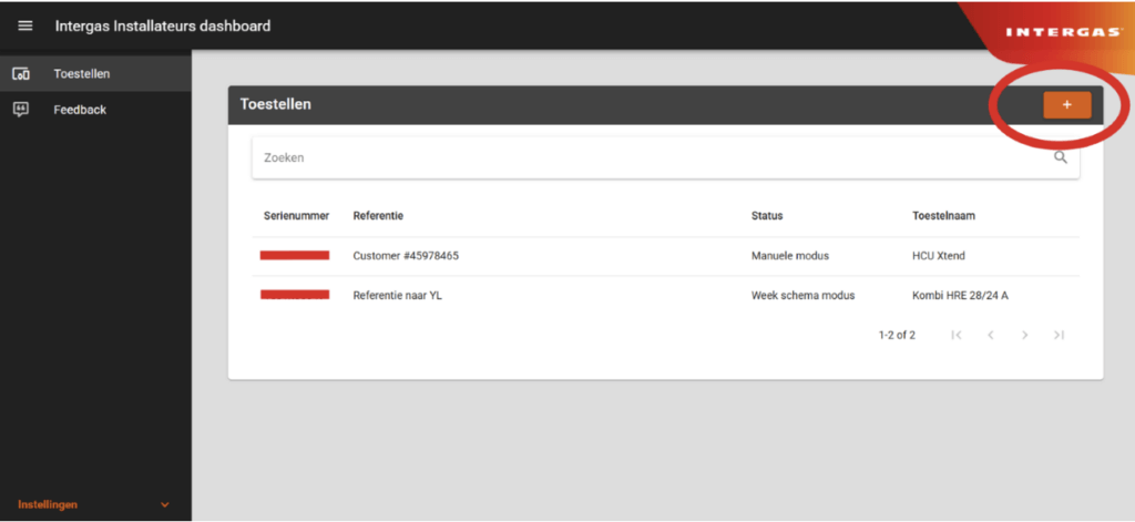 Service Dashboard: Blijf op de hoogte - Intergas
